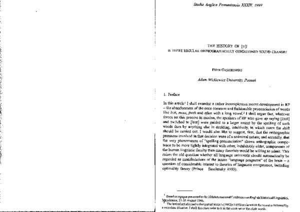 (PDF) The History of [ɔː]: Is There Regular Orthographically ...