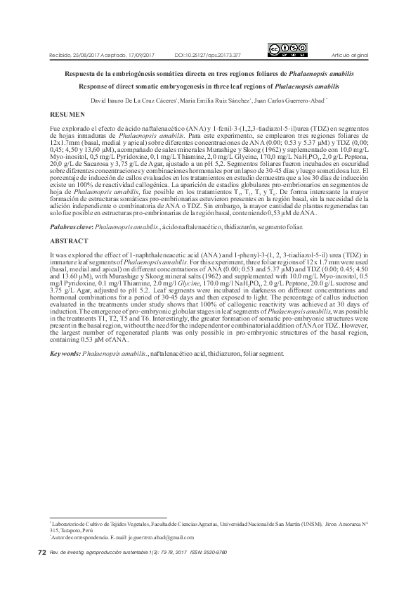 (PDF) Respuesta de la embriogénesis somática directa en tres regiones ...