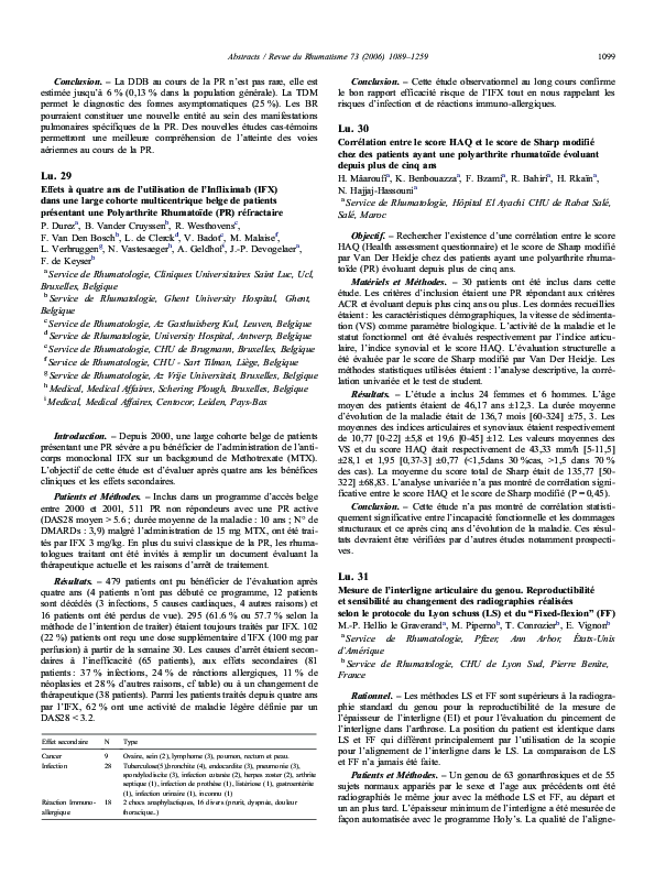 (PDF) Mesure de l'interligne articulaire du genou. Reproductibilité et ...