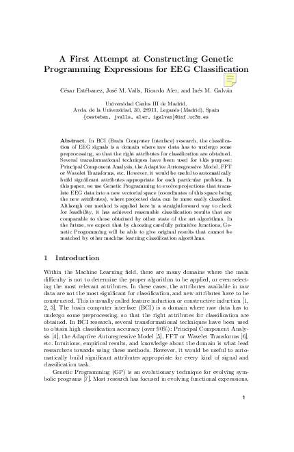 (PDF) A First Attempt at Constructing Genetic Programming Expressions ...