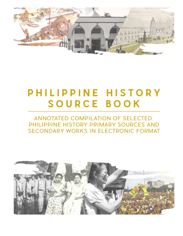 (PDF) Philippine History Source Book: Annotated Compilation of Selected ...