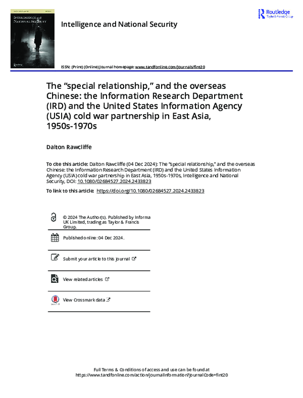 (PDF) The “special relationship,” and the overseas Chinese: the ...