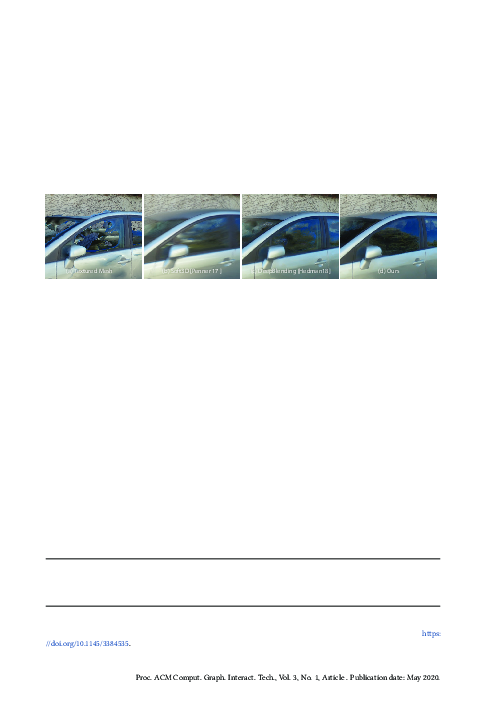(PDF) Image-Based Rendering of Cars using Semantic Labels and Approximate Reflection Flow ...