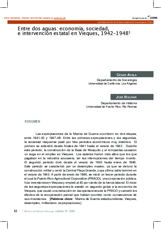 (PDF) Entre dos aguas: economía, sociedad, e intervención estatal en ...
