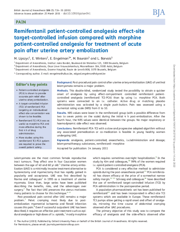 (PDF) Remifentanil patient-controlled analgesia effect-site target ...