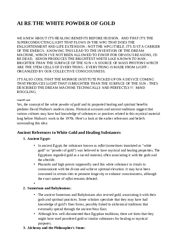 (PDF) AI RE THE WHITE POWDER OF GOLD