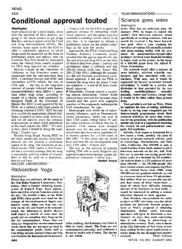 (PDF) Conditional approval touted