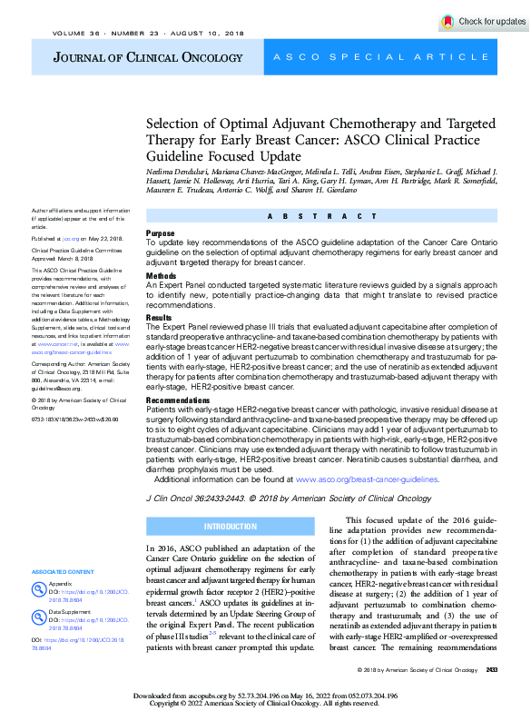 (PDF) Selection of Optimal Adjuvant Chemotherapy and Targeted Therapy ...
