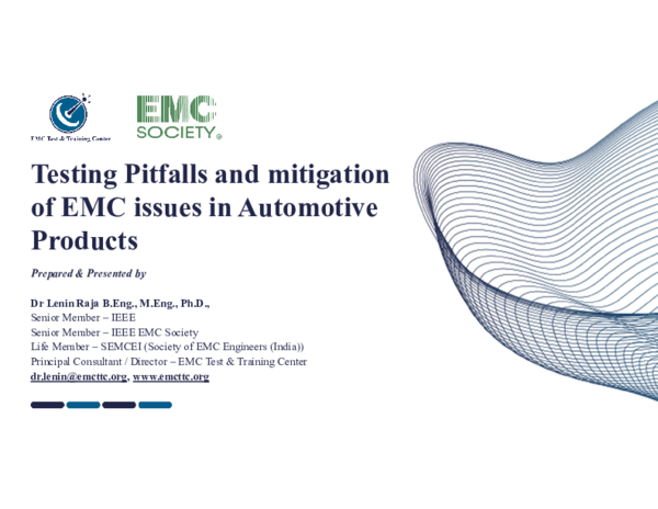 (PDF) Testing Pitfalls and mitigation of EMC issues in Automotive Products