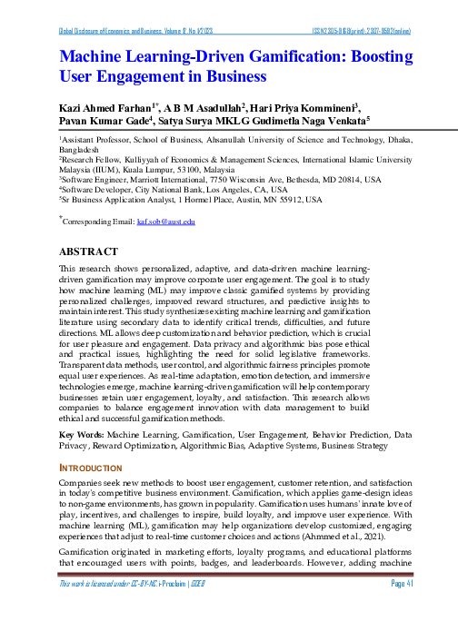 (PDF) Machine Learning-Driven Gamification: Boosting User Engagement in Business