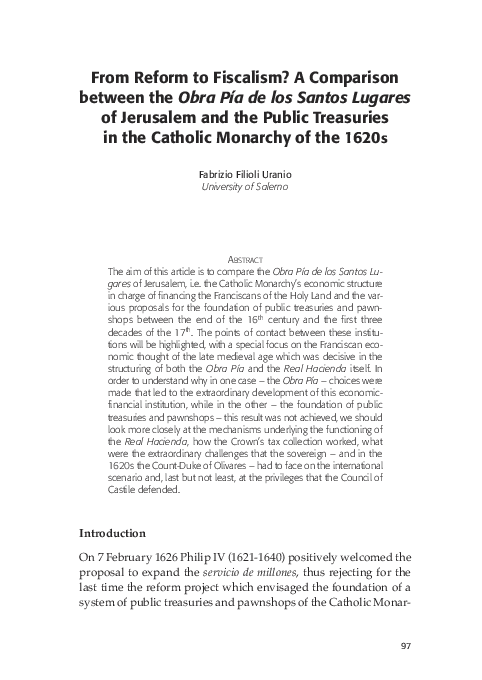(PDF) Fabrizio Filioli Uranio, "From Reform to Fiscalism? A Comparison ...