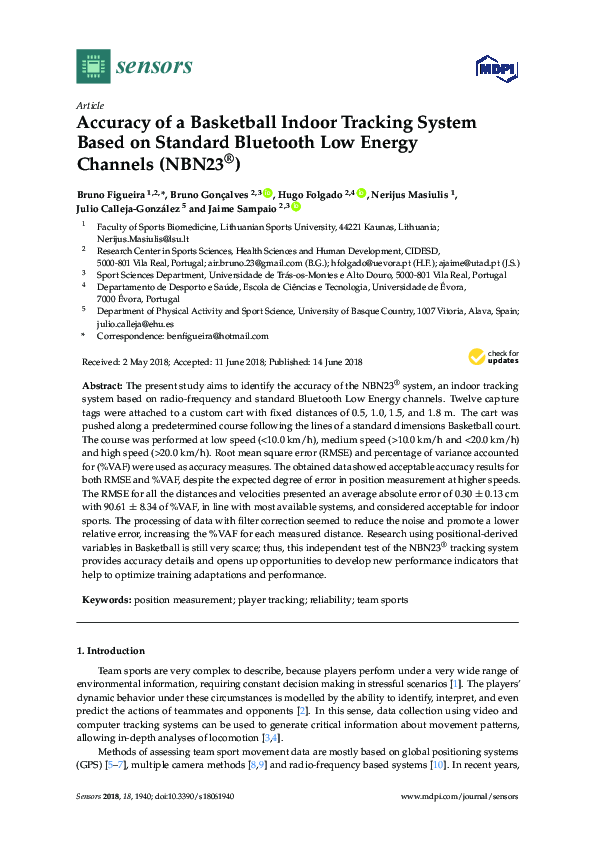 (PDF) Accuracy of a Basketball Indoor Tracking System Based on Standard ...