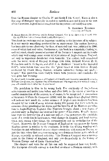(PDF) The Normans and the Norman Conquest