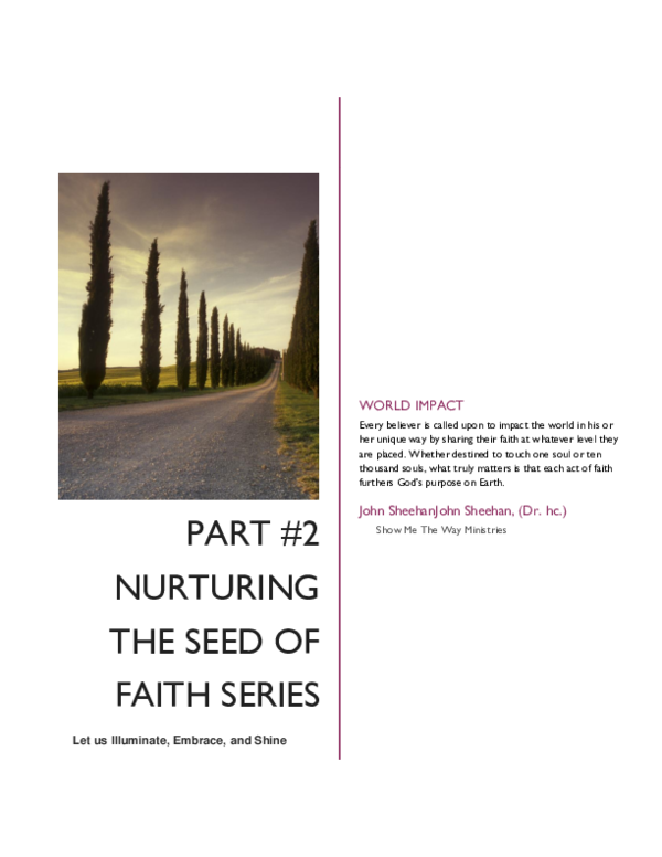 (PDF) Part 2 of Nurturing The Seed Of Faith Series called “Let us ...