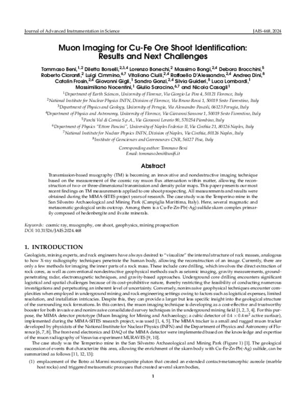 (PDF) Muon Imaging for Cu-Fe Ore Shoot Identification: Results and Next ...