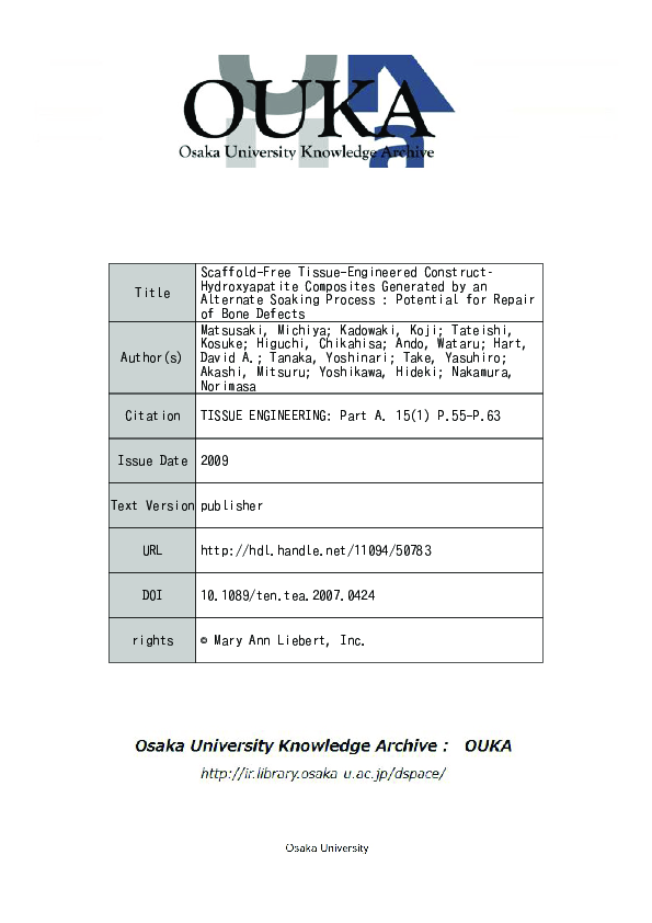 (PDF) Scaffold-Free Tissue-Engineered Construct–Hydroxyapatite ...