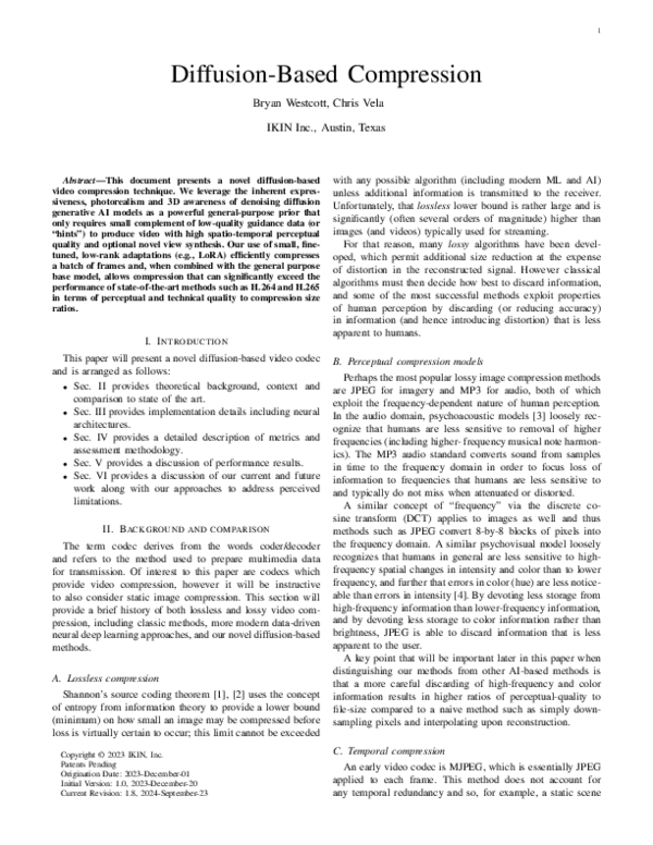 (PDF) Diffusion-Based Compression