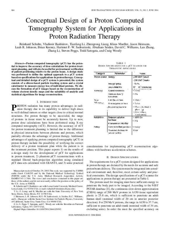 (PDF) Conceptual design of a proton computed tomography system for ...