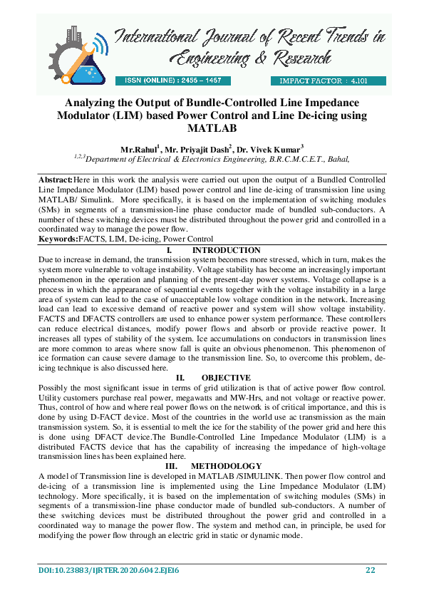 (PDF) Analyzing the Output of Bundle-Controlled Line Impedance ...