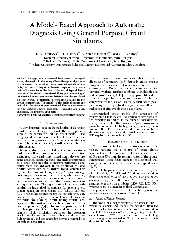 (PDF) A Model- Based Approach to Automatic Diagnosis Using General ...