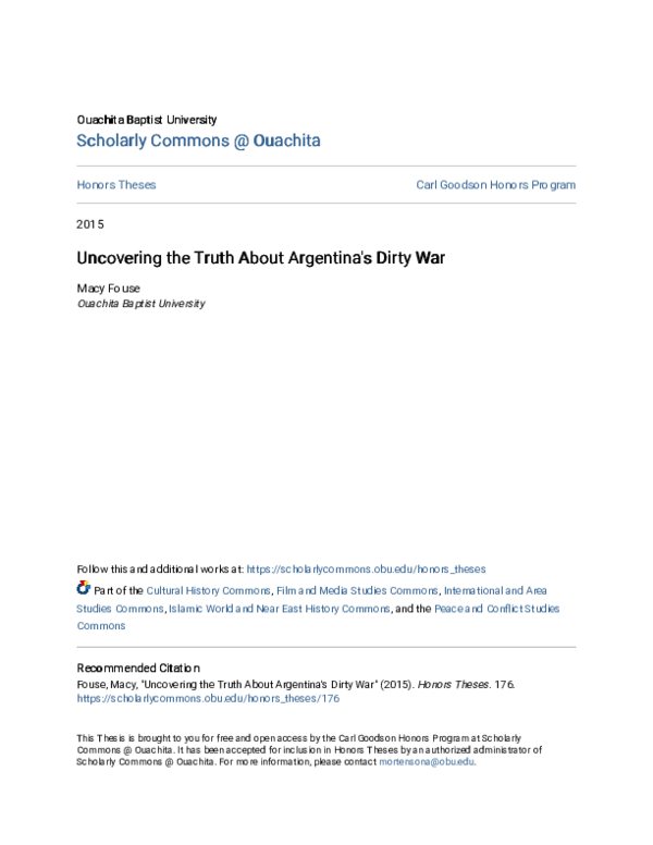 (PDF) Uncovering the Truth About Argentina's Dirty War