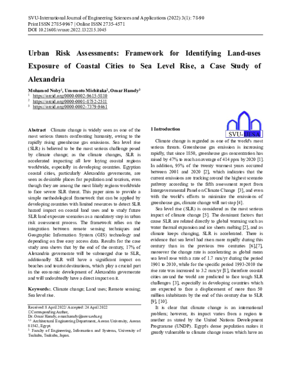 (PDF) Urban Risk Assessments: Framework for Identifying Land-uses ...