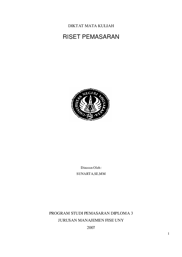 (PDF) MODUL RISET PEMASARAN