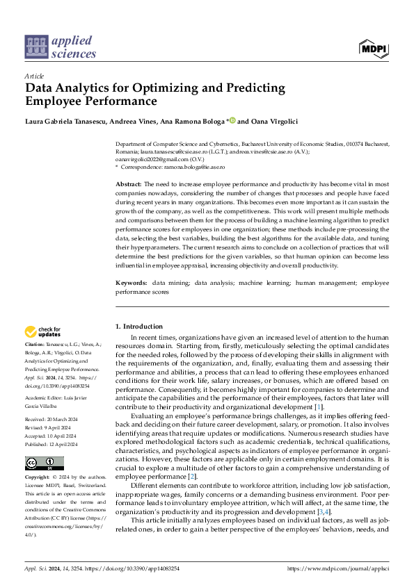 (PDF) Data Analytics for Optimizing and Predicting Employee Performance
