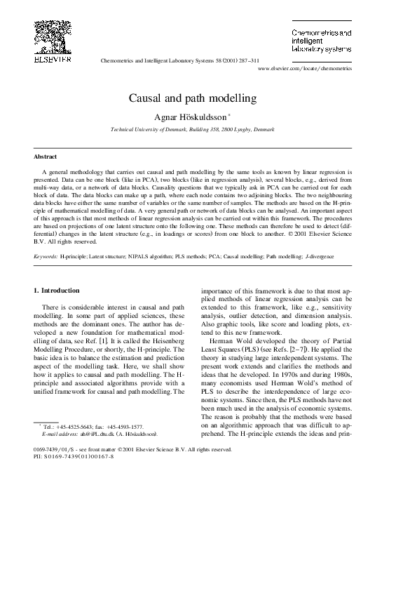 (PDF) Causal and path modelling