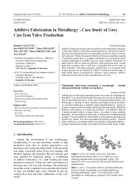 (PDF) Additive fabrication in metallurgy - case study of grey cast iron ...