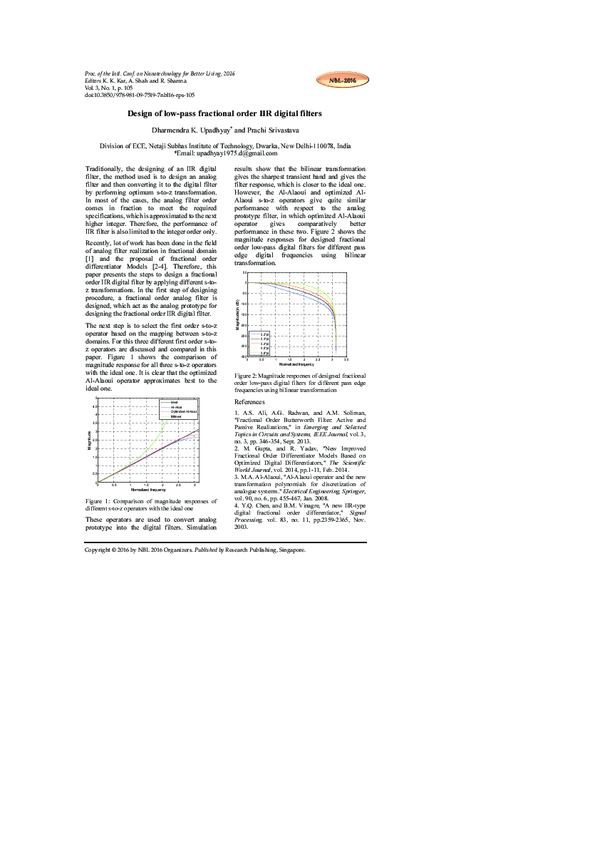 (PDF) Design of low-pass fractional order IIR digital filters
