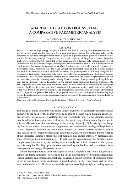 (PDF) Adaptable dual control systems. a comparative parametric analysis