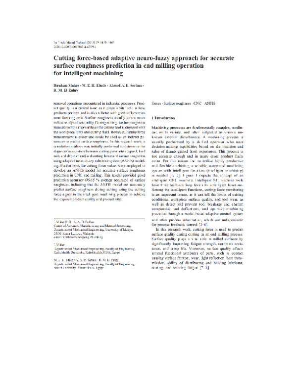 (PDF) Cutting force-based adaptive neuro-fuzzy approach for accurate surface roughness ...