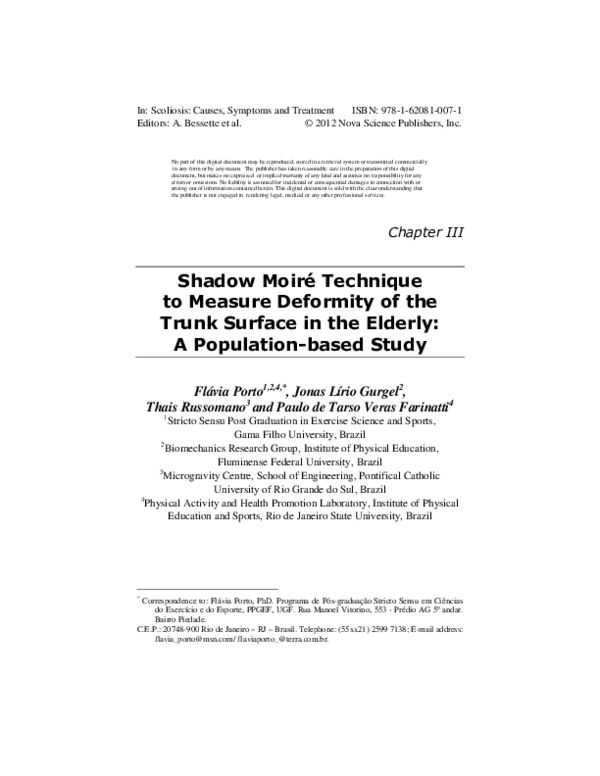 (PDF) Shadow Moiré Technique to Measure Deformity of the Trunk Surface ...
