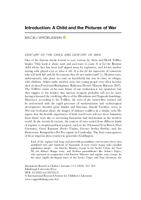 (PDF) Introduction: A Child and the Pictures of War