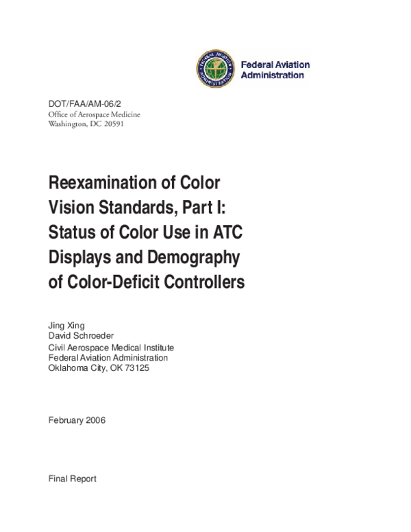 (PDF) Reexamination of Color Vision Standards, Part I: Status of Color ...
