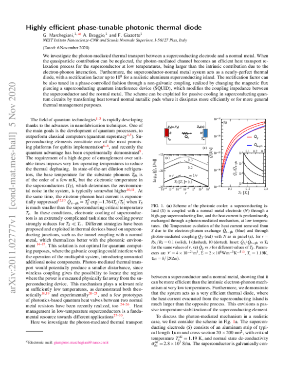 (PDF) Highly efficient phase-tunable photonic thermal diode