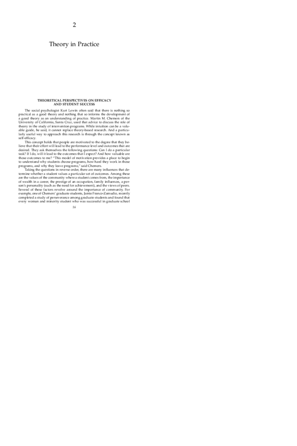 (PDF) Theory in Practice