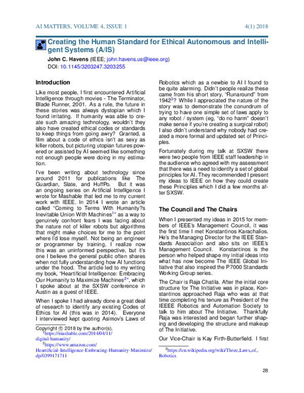 (PDF) Creating the human standard for ethical autonomous and ...