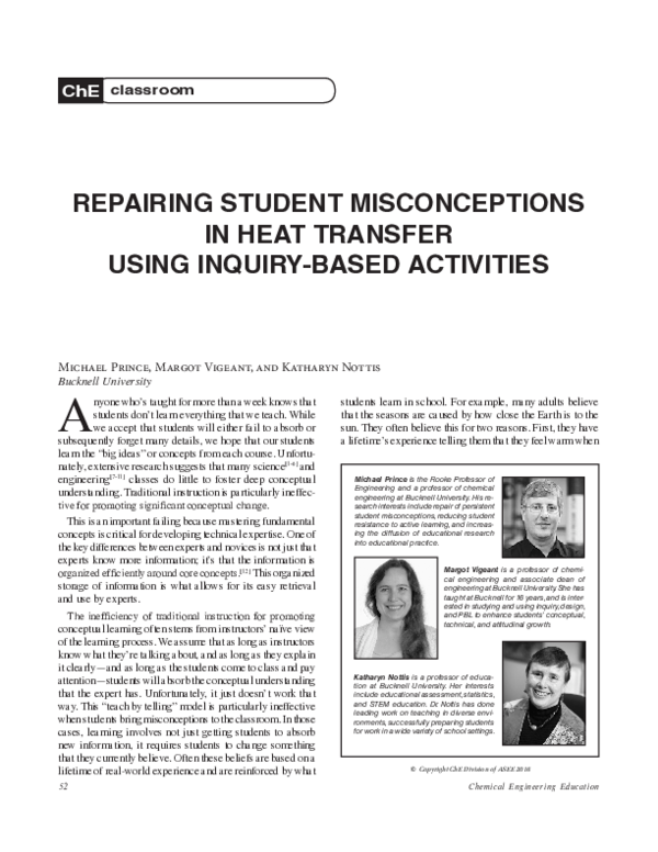 (PDF) Repairing Student Misconceptions in Heat Transfer Using Inquiry ...