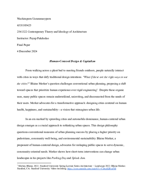 (PDF) Human-Centered Design & Capitalism