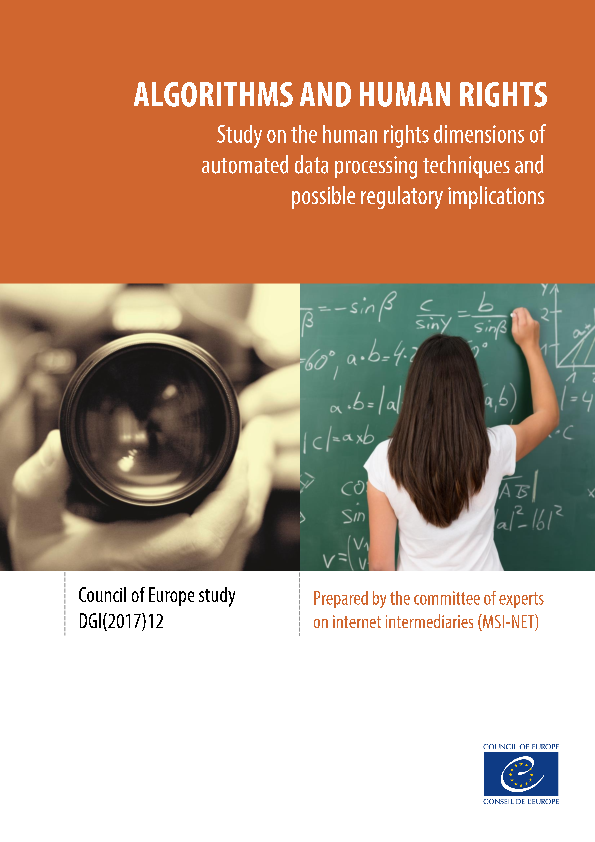 (PDF) Algorithms and Human Rights: Study on the human rights dimensions of automated data ...