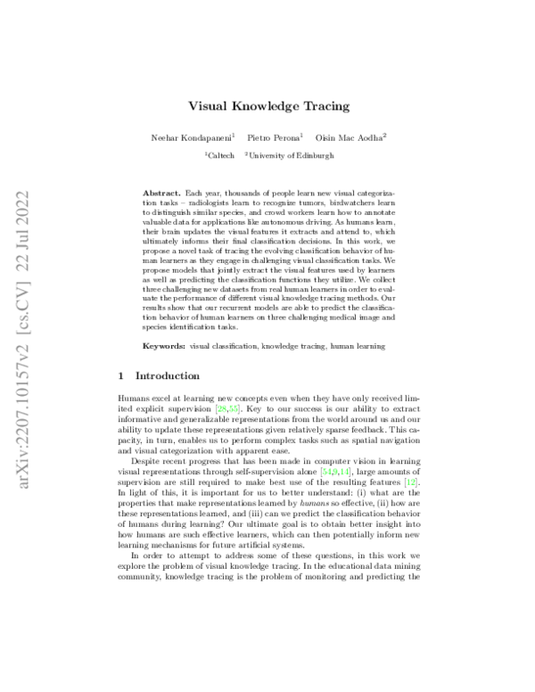(PDF) Visual Knowledge Tracing