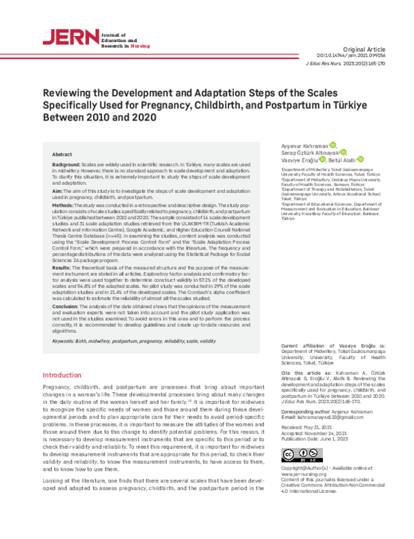 (PDF) Reviewing the Development and Adaptation Steps of the Scales ...