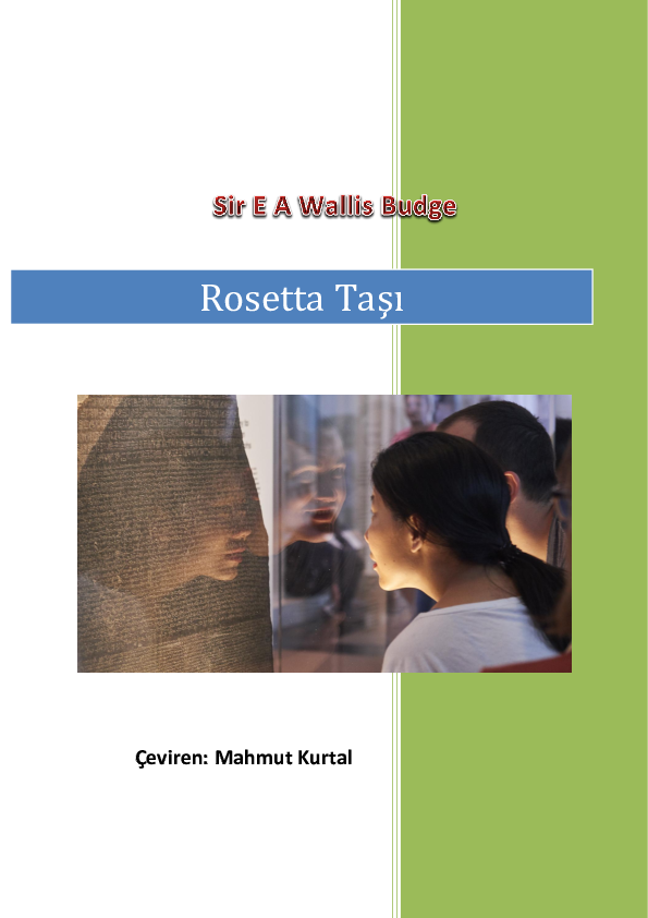 (PDF) Rosetta Taşı / Sir Wallis Budge