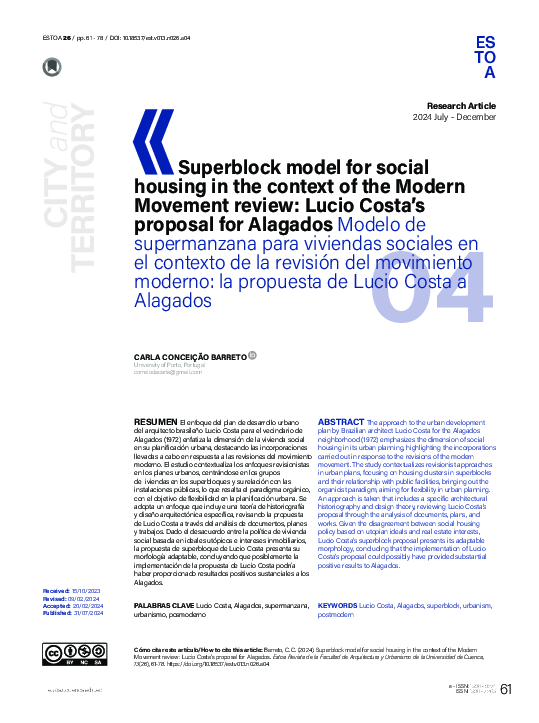 (PDF) Superblock model for social housing in the context of the Modern ...
