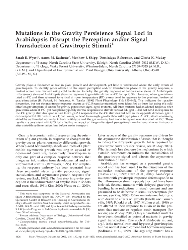 (PDF) Faculty of 1000 evaluation for Mutations in the gravity ...