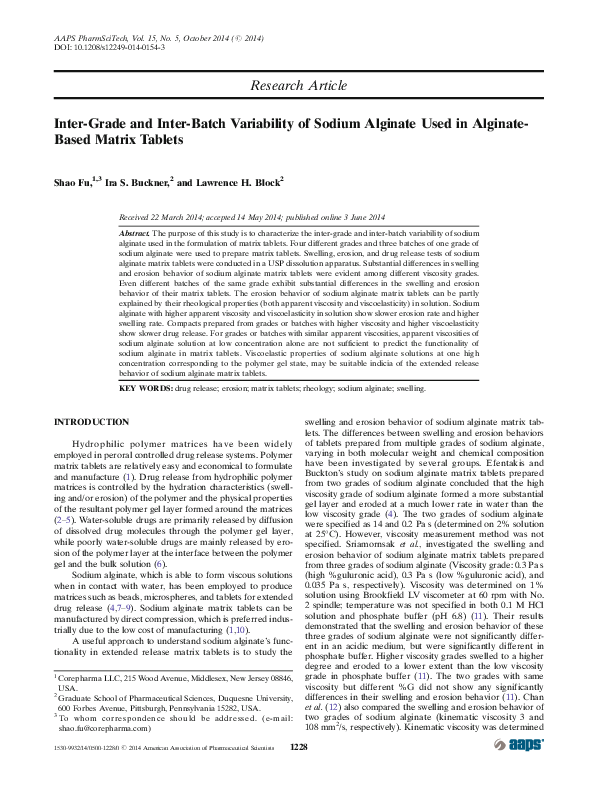 (PDF) Inter-Grade and Inter-Batch Variability of Sodium Alginate Used ...