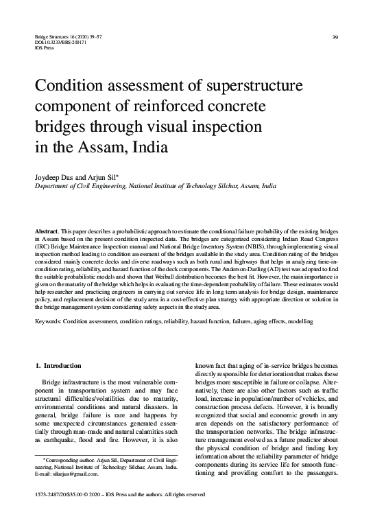 (PDF) Condition assessment of superstructure component of reinforced concrete bridges through ...