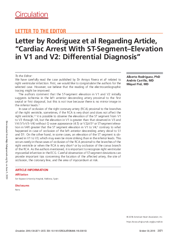 (PDF) Letter by Rodríguez et al Regarding Article, "Cardiac Arrest With ...